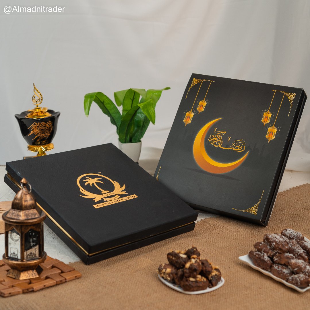 Dahlia Premium Dates & Nuts Gift Box – Luxury Dry Fruits – Souq Madinah